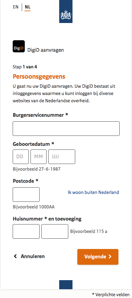Een DigiD aanvragen